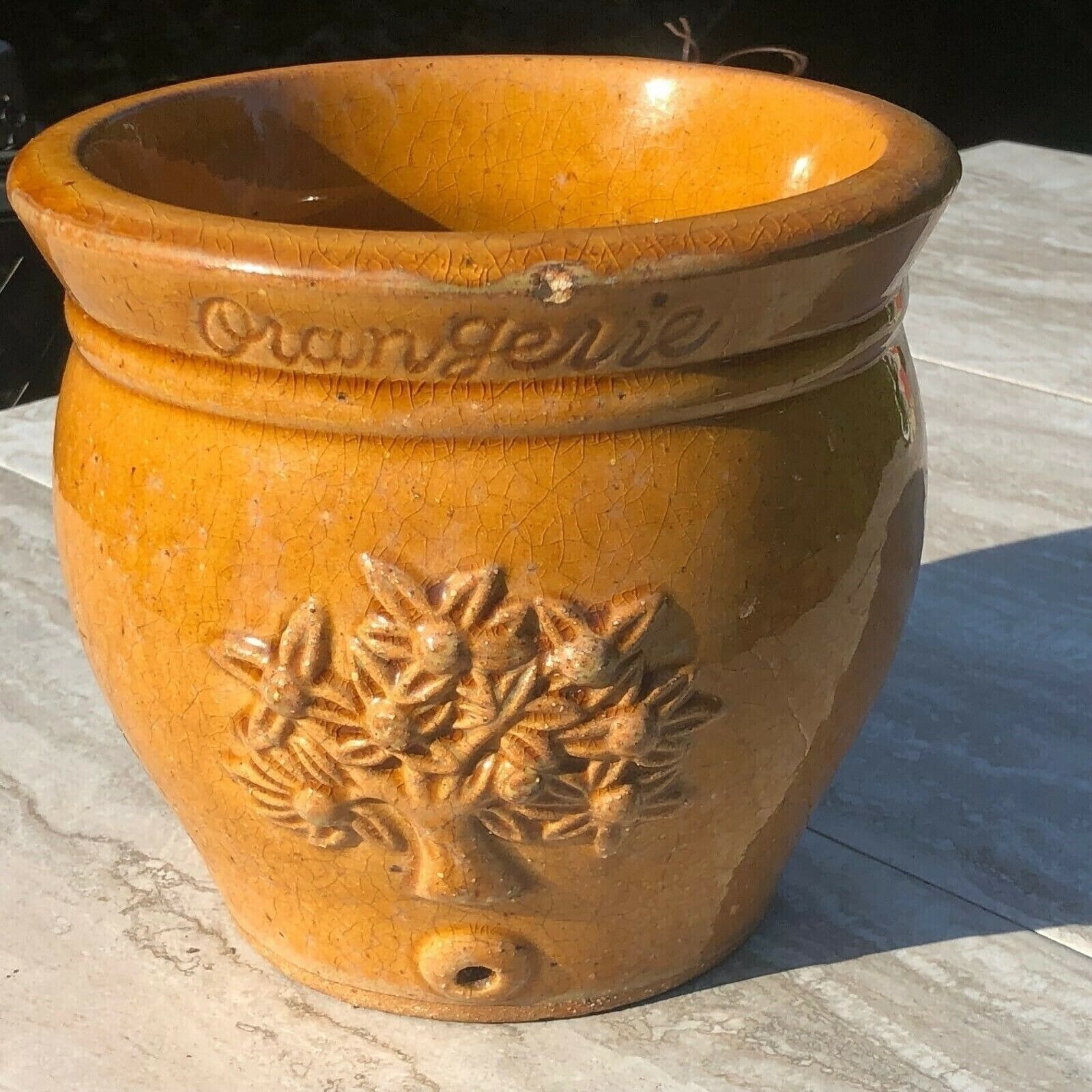 Vintage Pottery Orangerie Planter Pot Orange Tree Shabby Country French ...