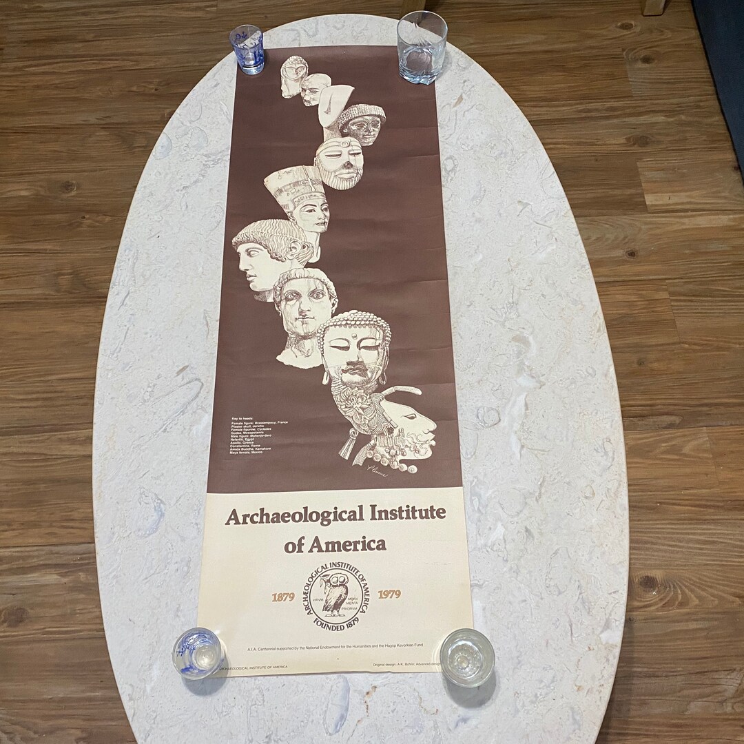 Vintage Institute of Archaeology Poster Anniversary 100 Years 1979 - Etsy