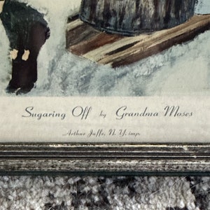 Vintage Grandma Moses Framed Print Sugaring off Folk Art Americana - Etsy