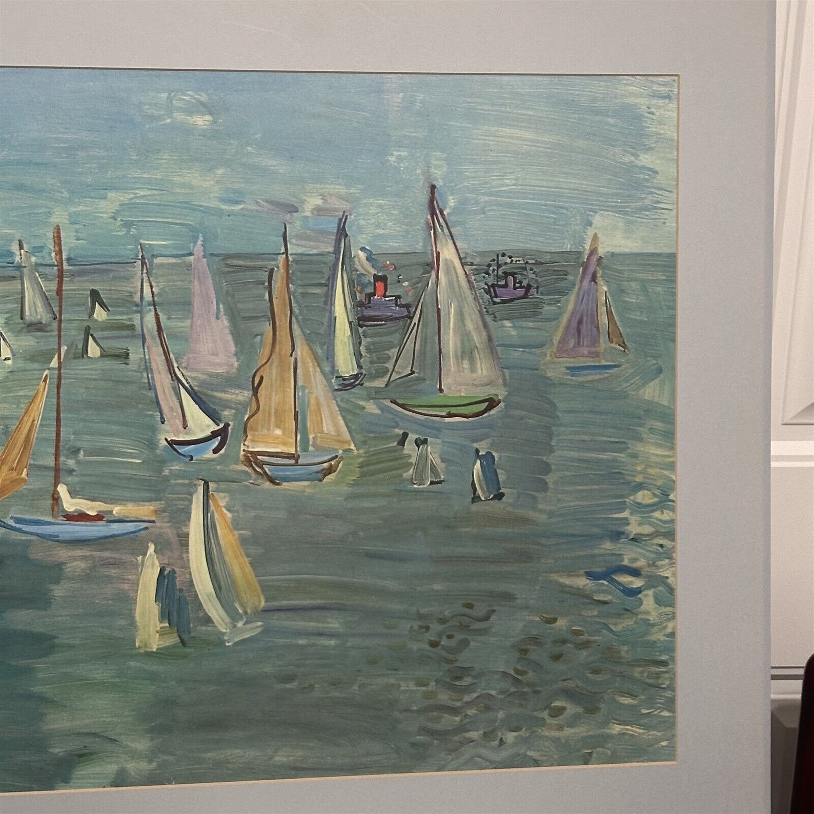 Raoul Dufy Print Sailboats Boating Nautical Fauvism Cubism Blue ...