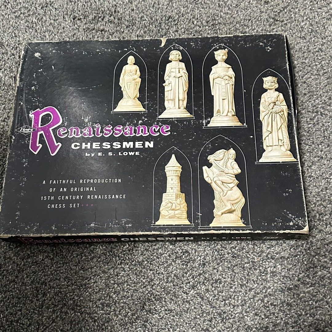 Vintage LOWE RENAISSANCE Chess Set Chessmen With Board Chess Game - Etsy