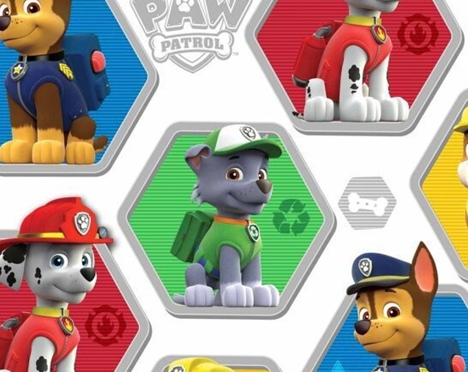 Paw Patrol (TM) Fabric, Destash Fabric, One Yard Only, Cotton Fabric ...