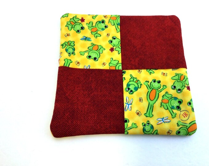 Frog Hot Pad, Pot Holder, Trivet, Mug Rug, Insulated Hot Pad, Casserole ...