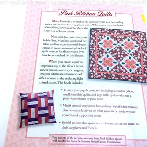 Pink Ribbon Quilts, Breast Cancer, Quilt Pattern, Quilt Book, Sewing ...