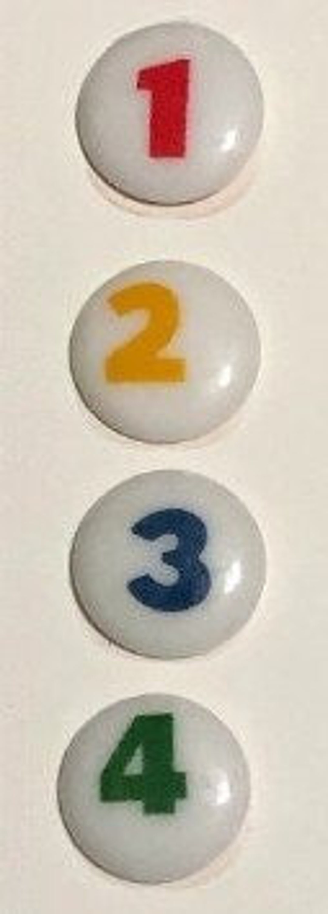 Vintage 1990s Buttons, JHB Buttons, Rainbow Numbers, Back to School ...