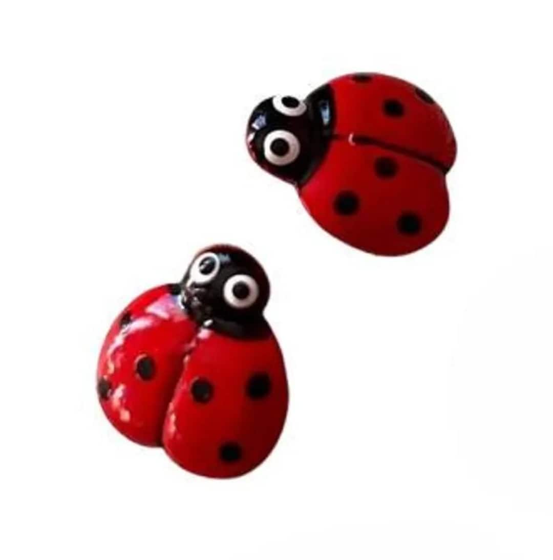 Mixed Lot of 8 Tiny Buttons, 3 Ladybug Buttons, 3 Ice Cream Cone ...