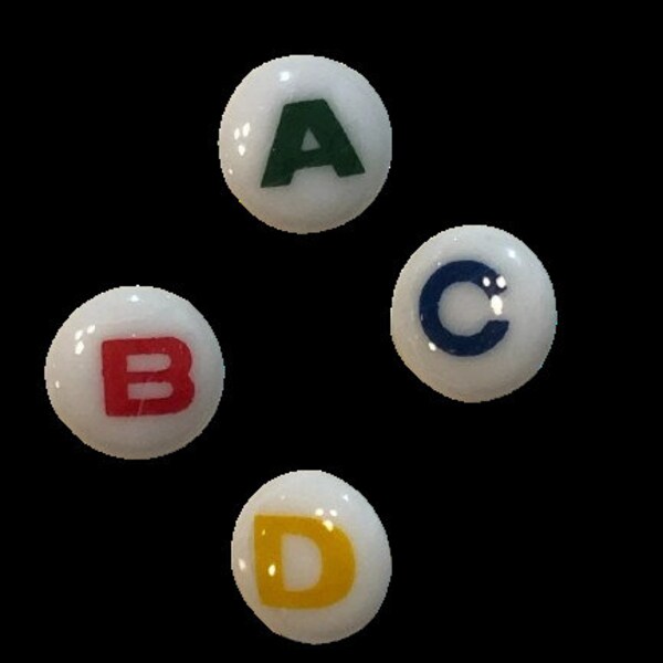 Alphabet Buttons - Etsy