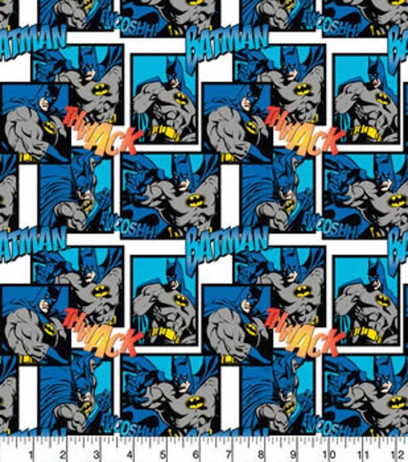 Batman (TM) Cotton Fabric, DC Comics, One Yard Fabric Cuts, Superhero ...