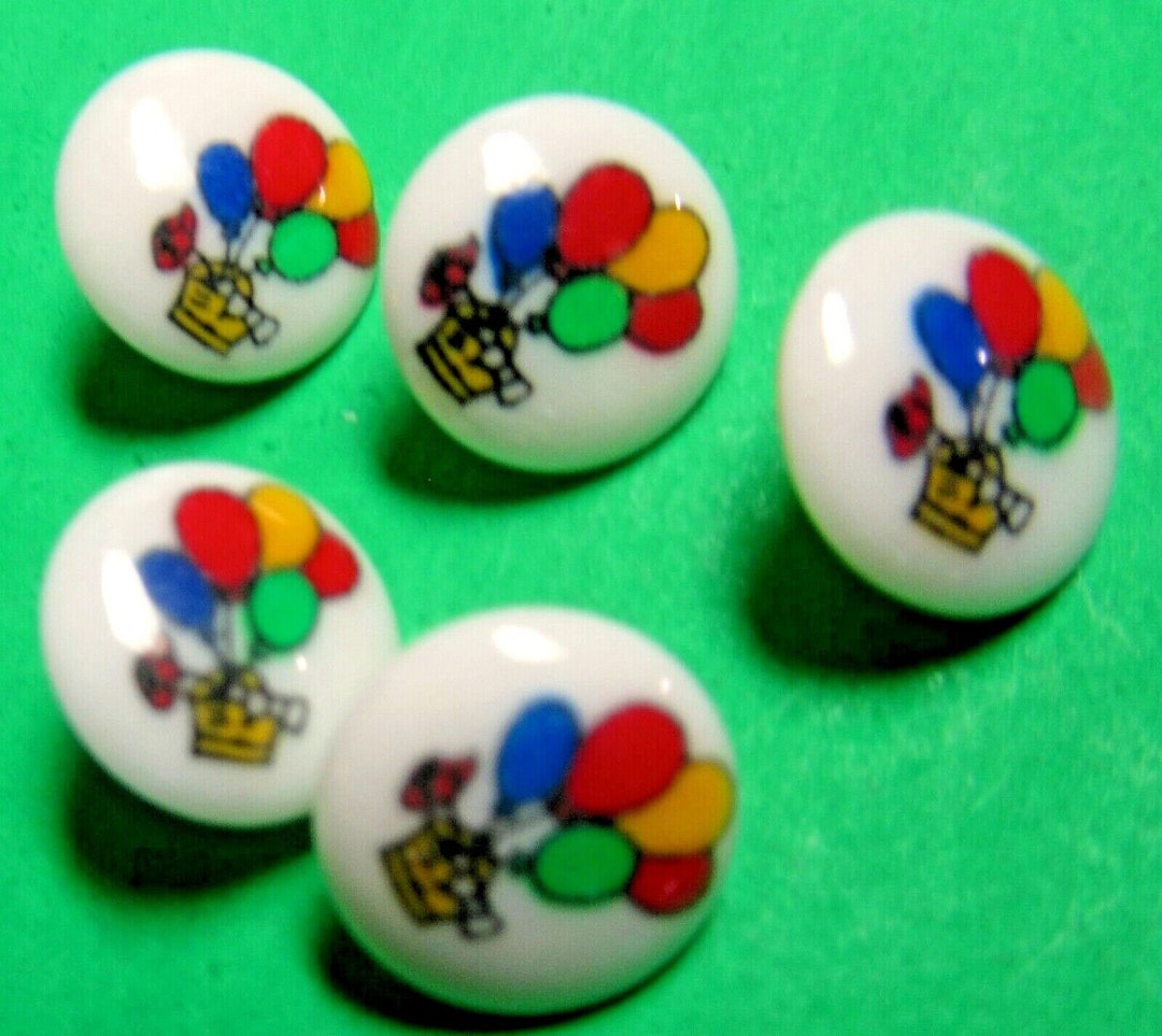 Vintage Balloon Buttons, Gift Basket, Balloon Bouquet, Rainbow Balloons ...