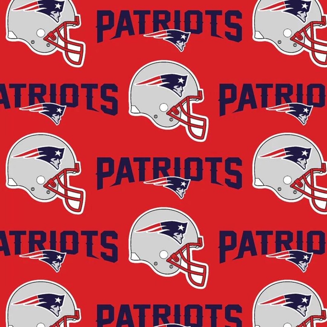 New England Patriots Cotton Fabric, One Half Yard Only, NFL Football ...