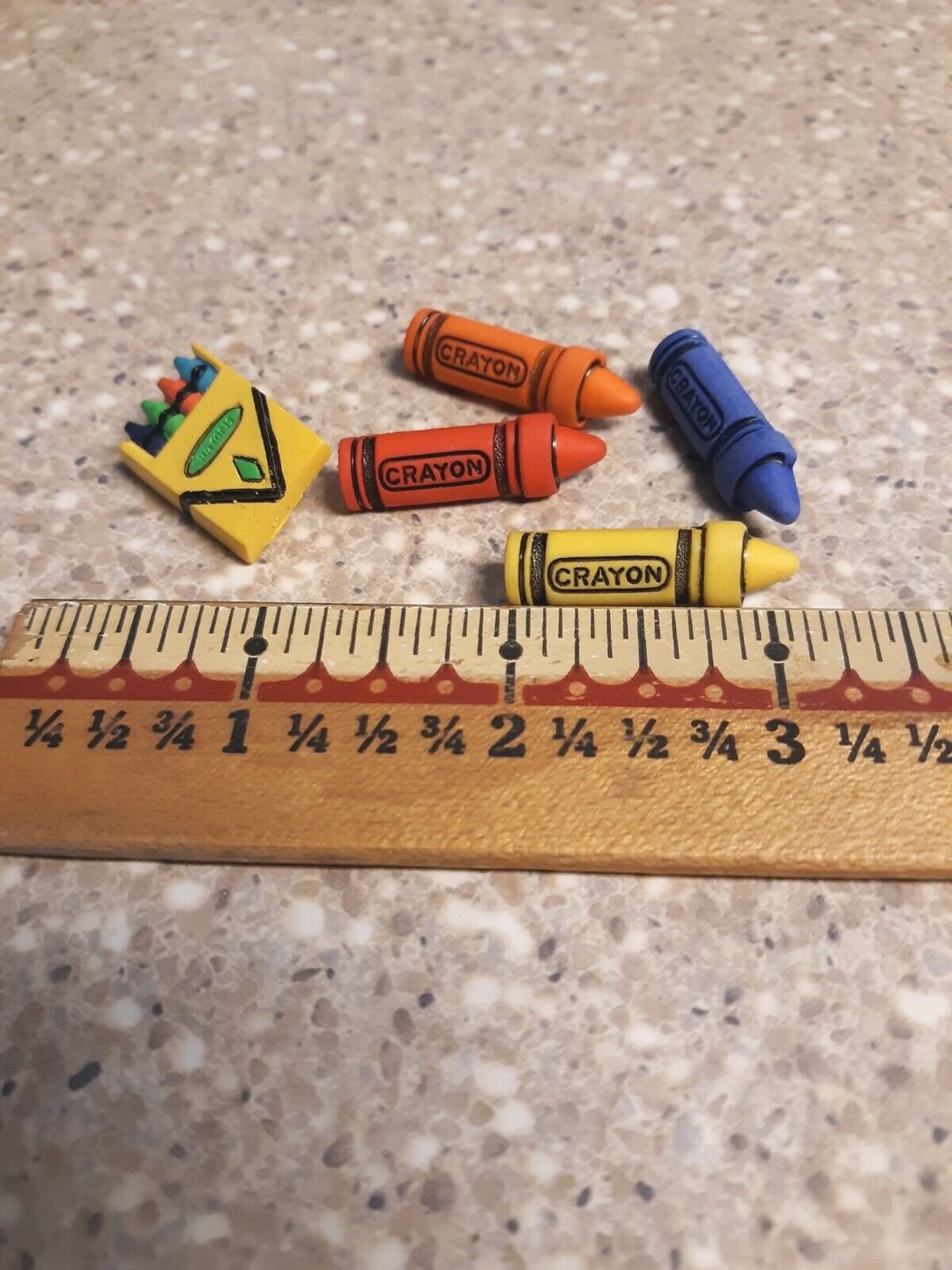 Crayon Plastic Shank Buttons, Crayon Box, Back to School, Vintage 1990s ...