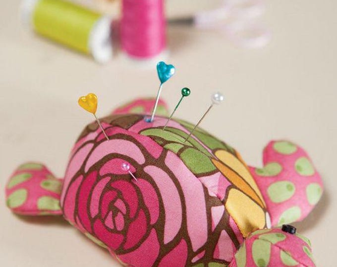 Turtle Pincushion Pattern, OOP Sewing Pattern, Fusible Fleece Pattern ...