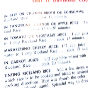 Riceland Rice Riceland Cook Book Riceland Recipes Rice Cook - Etsy