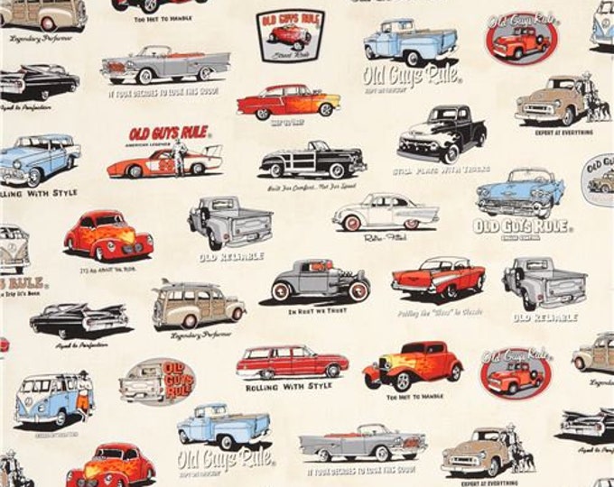 Classic Car Fabric, Old Guys Rule (TM) Fabric, Ford Falcon (TM) Fabric ...