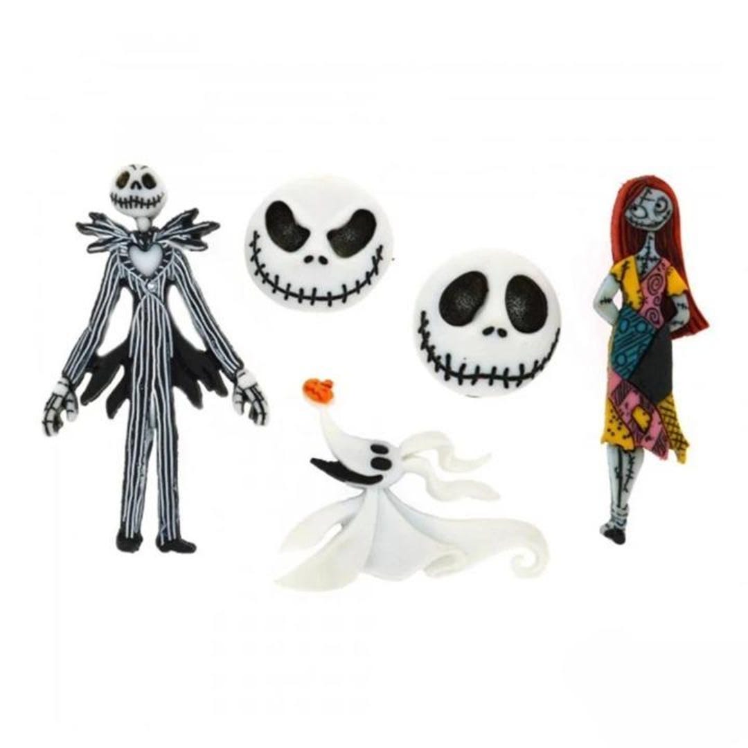 Nightmare Before Christmas Plastic Shank Buttons: Jack, Sally, Zero ...
