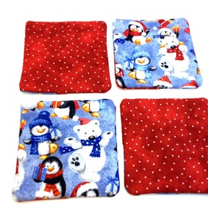 Penguin Coasters Penguin Mug Rugs Christmas Coasters Set of - Etsy