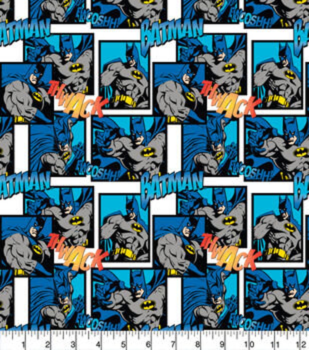 Batman TM Fabric, DC Comics TM, One Yard Fabric Cuts, Destash Fabric ...