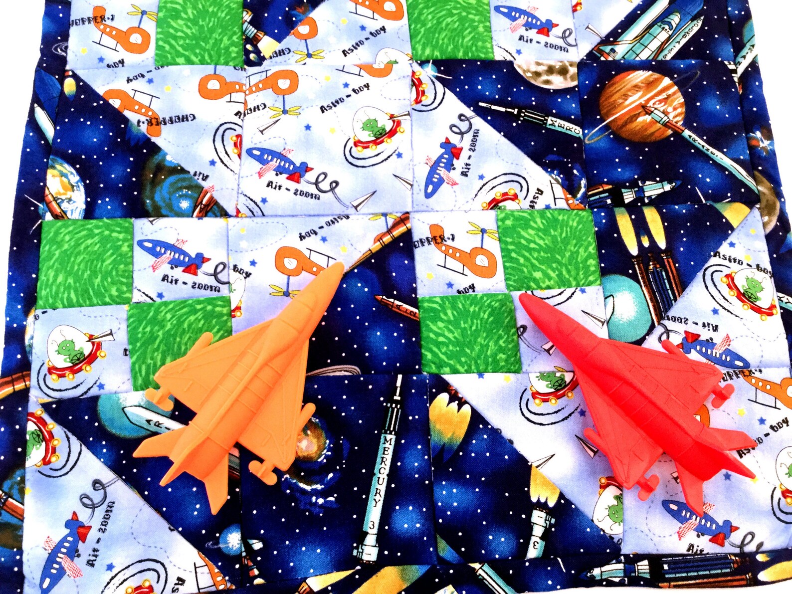 Space Mini Quilt Spaceship Trivet Rocket Pot Holder Planet - Etsy