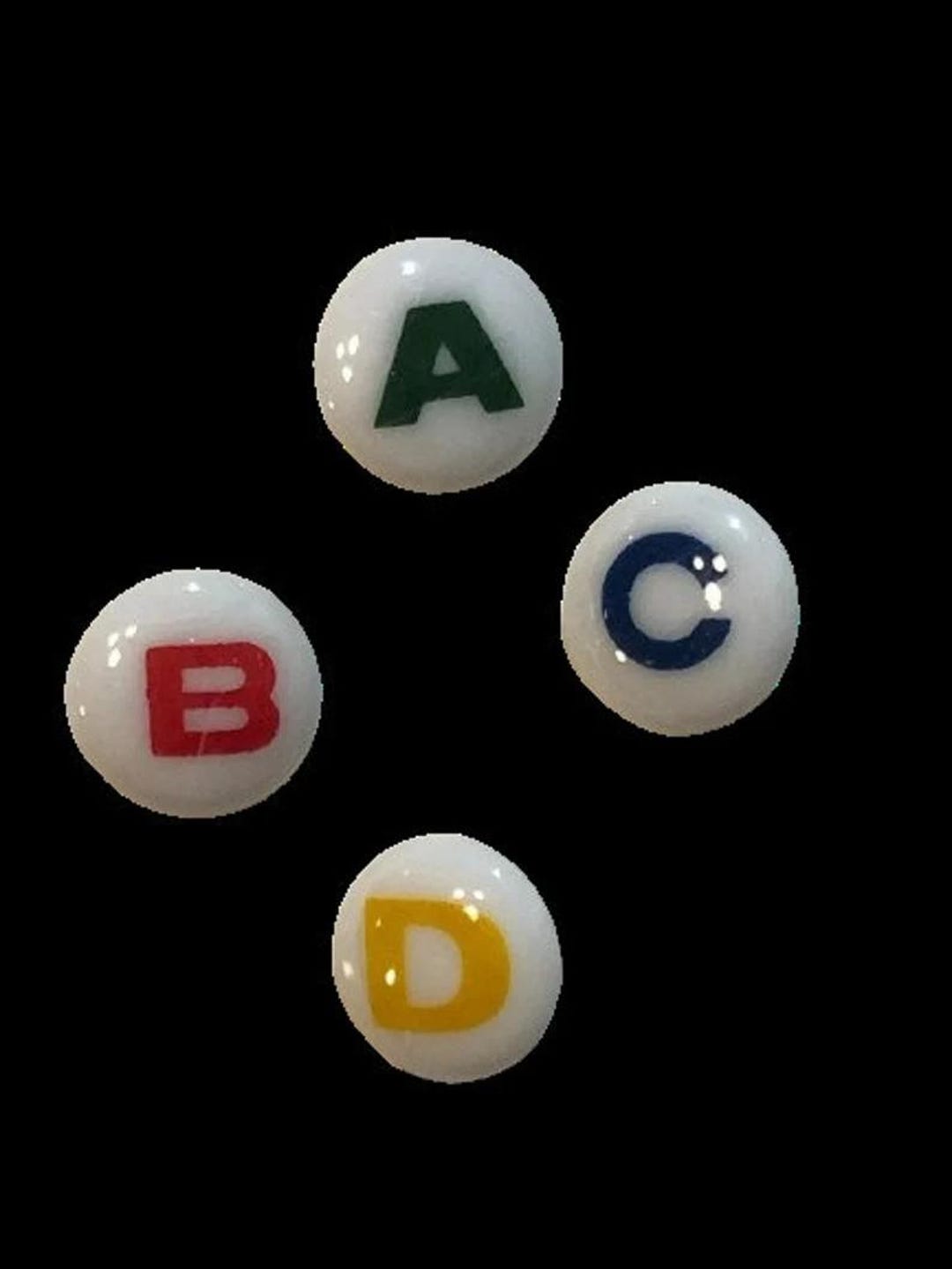 4 Vintage La Petite Buttons, Letter Buttons, Alphabet Buttons, Washable ...