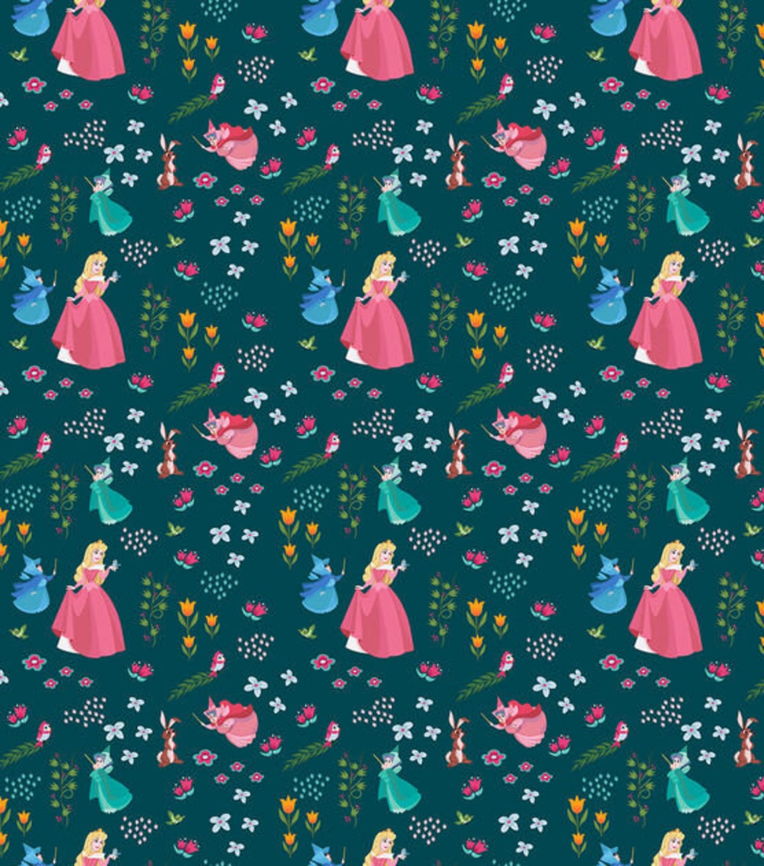 Disney Princess TM Fabric Sleeping Beauty TM Princess - Etsy