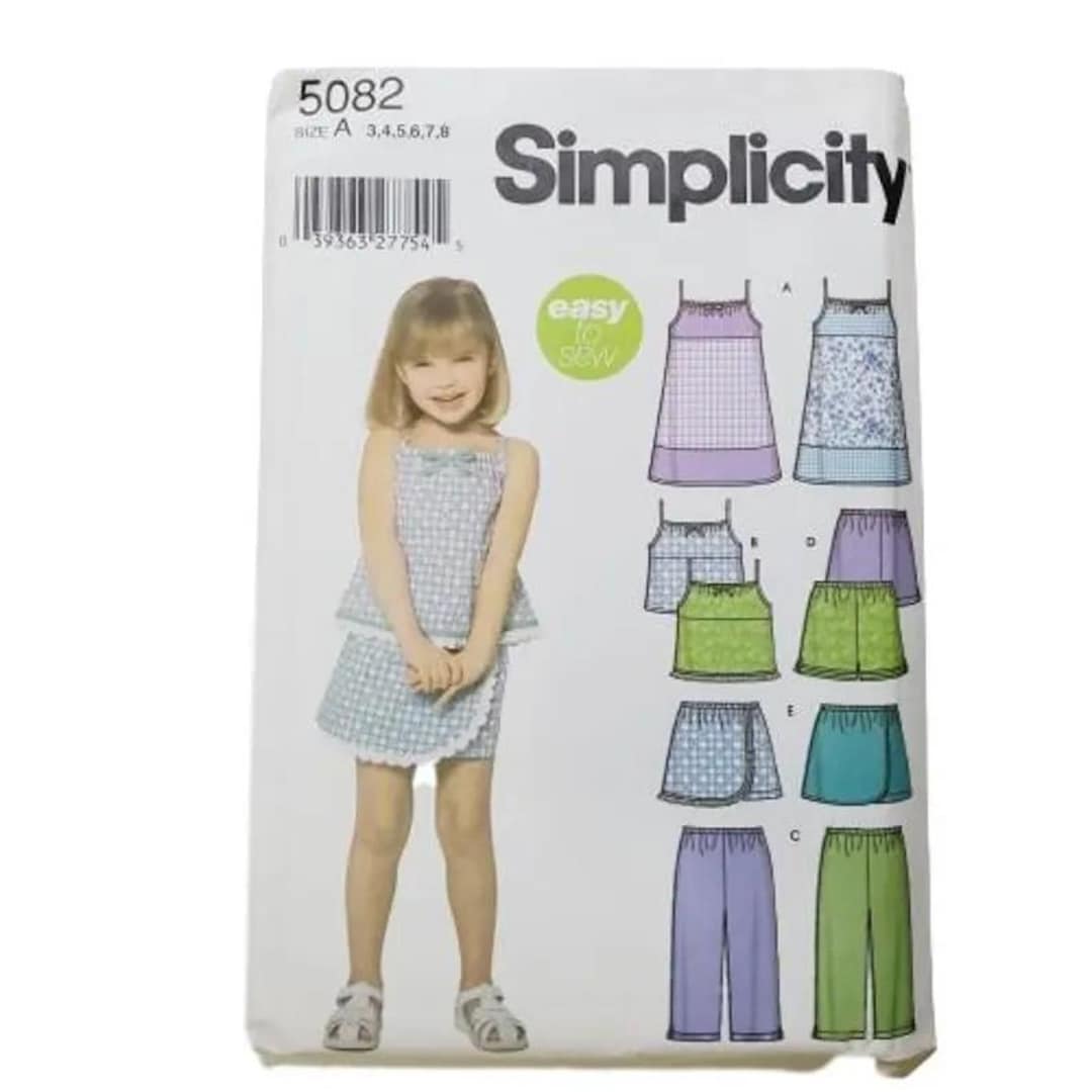 Vintage Simplicity Sewing Pattern, Easy Girls' Clothing Patterns, Dress ...