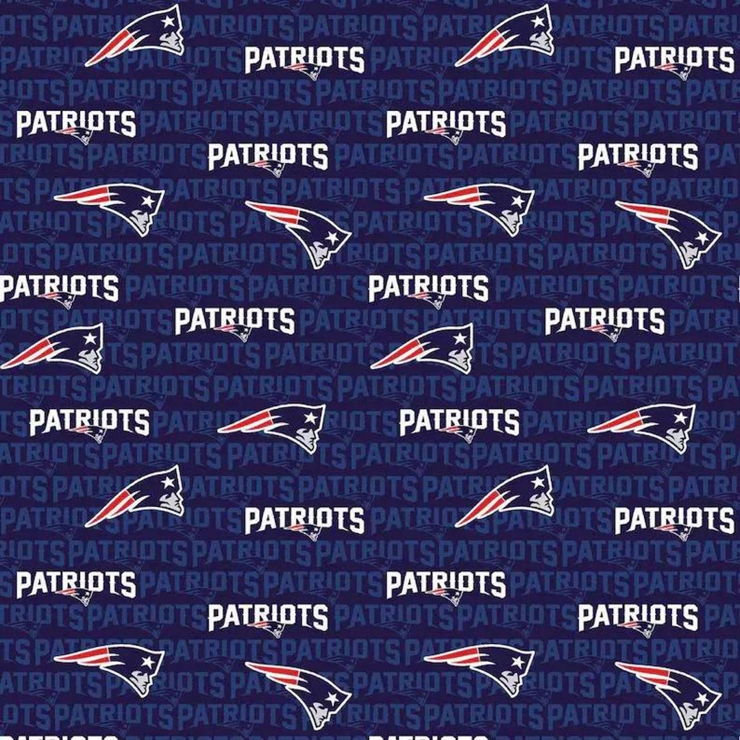New England Patriots Cotton Fabric: NFL Team Logos (3/4 Yard) - Etsy