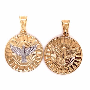 Gold Filled Two Tone Holy Spirit Pendant, First Holy Communion, Gold ...