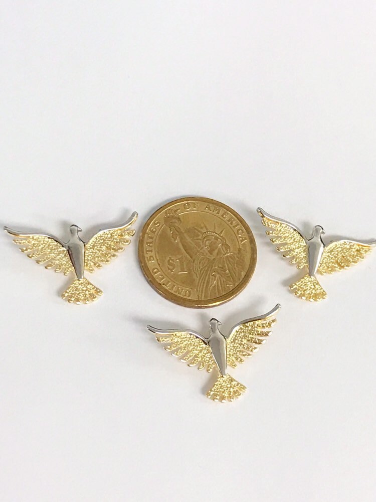 Large Gold Filled Holy Spirit Pendantdove Pendantchristian - Etsy