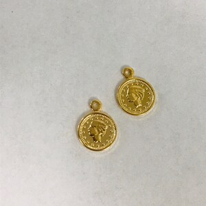 Gold Filled Coin Charm,gold Coin Medal,gold Filled Charms,bulk Charms ...