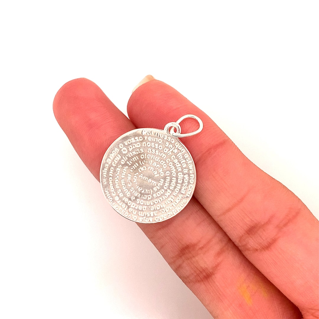 Sterling Silver Our Father Prayer Charm, Lords Prayer, Religious Medals ...