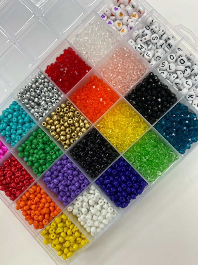 DIY Seed Bead Kit for Kids Arts & Craftsletter Braceletsmask | Etsy