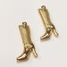 Boot Charm Gold Filled Charms Boot Jewelry Cowboy Boot - Etsy