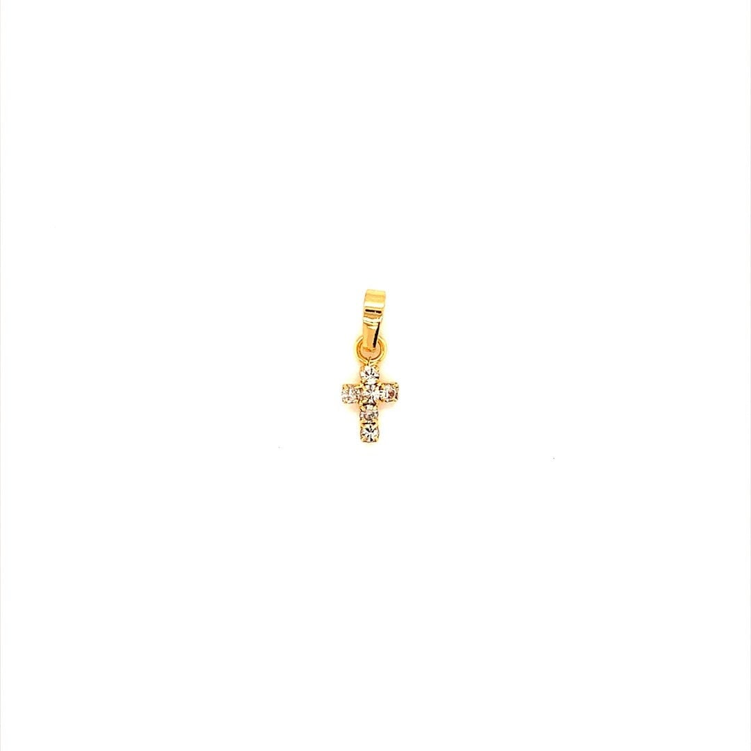 Gold Filled CZ Mini Cross, Cross Pendant, Cross Charms, Cross Jewelry ...