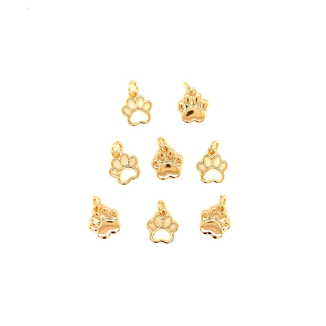Gold Filled Dog Paw Charm, Dog Paw Pendant, Dog Charm, Paw Charms, Pet ...