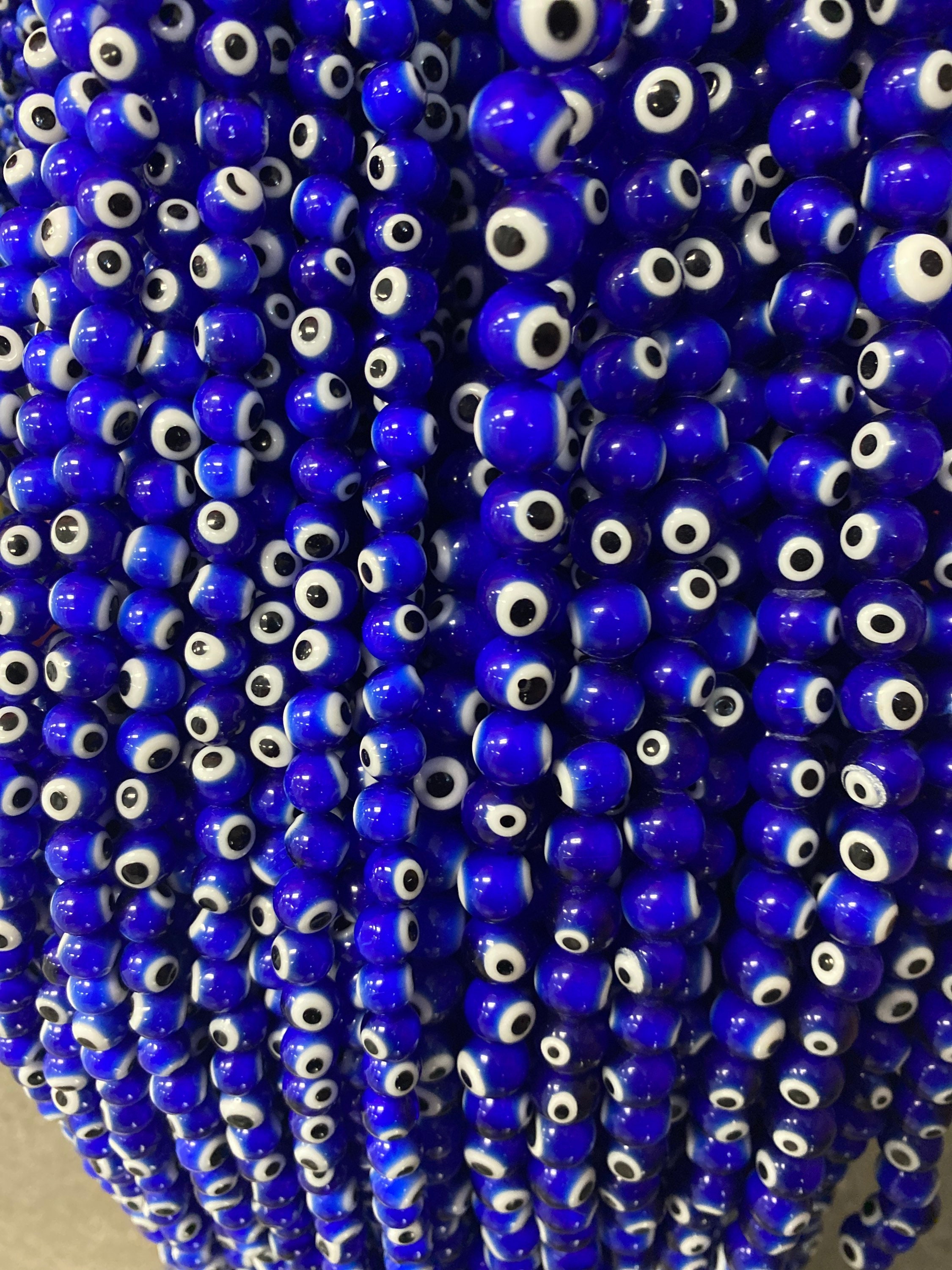 67 Evil Eye Round Glass Beadsreligious Amulet Prayer - Etsy