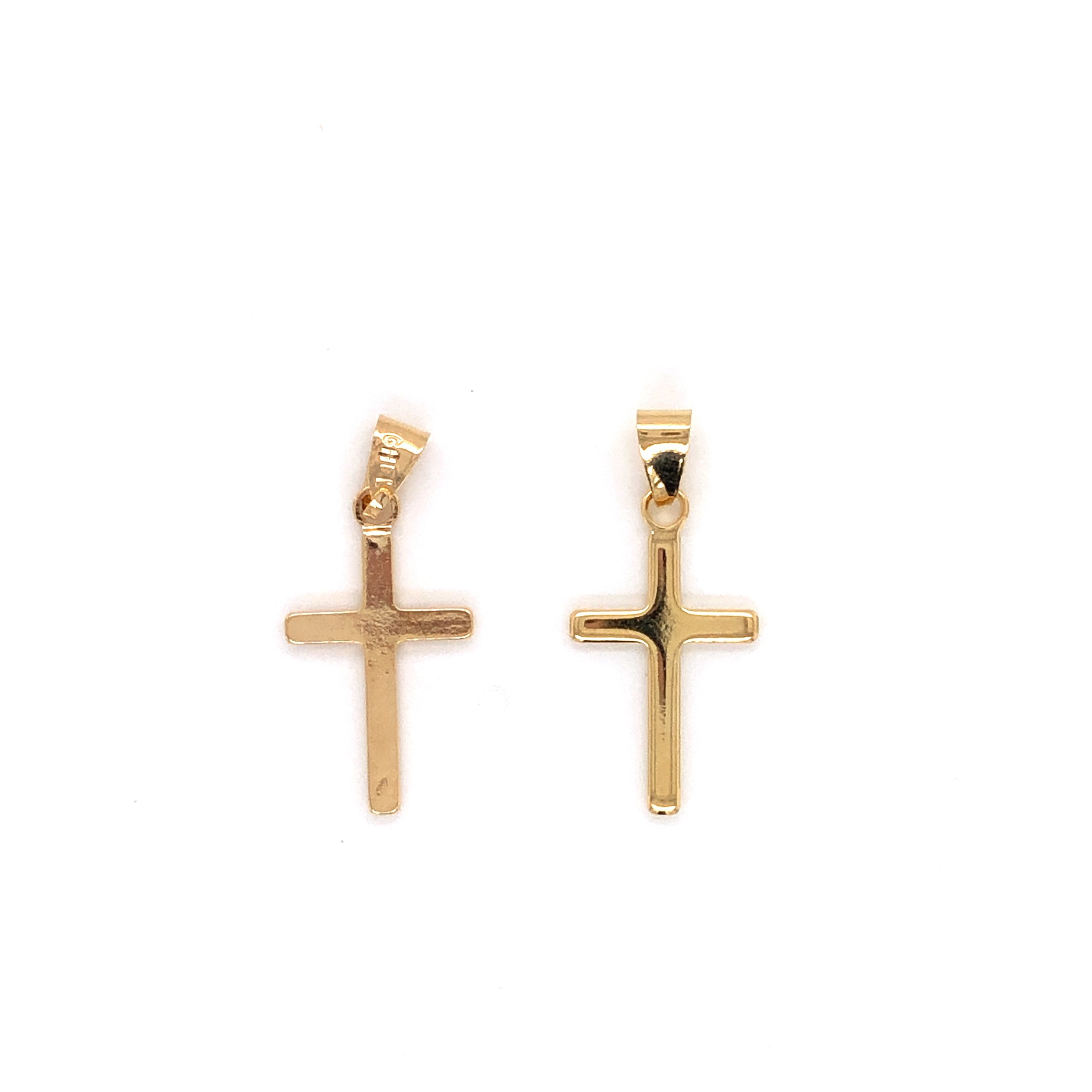 18K Gold Filled Cross Pendantsimple Cross Pendantmens Cross - Etsy