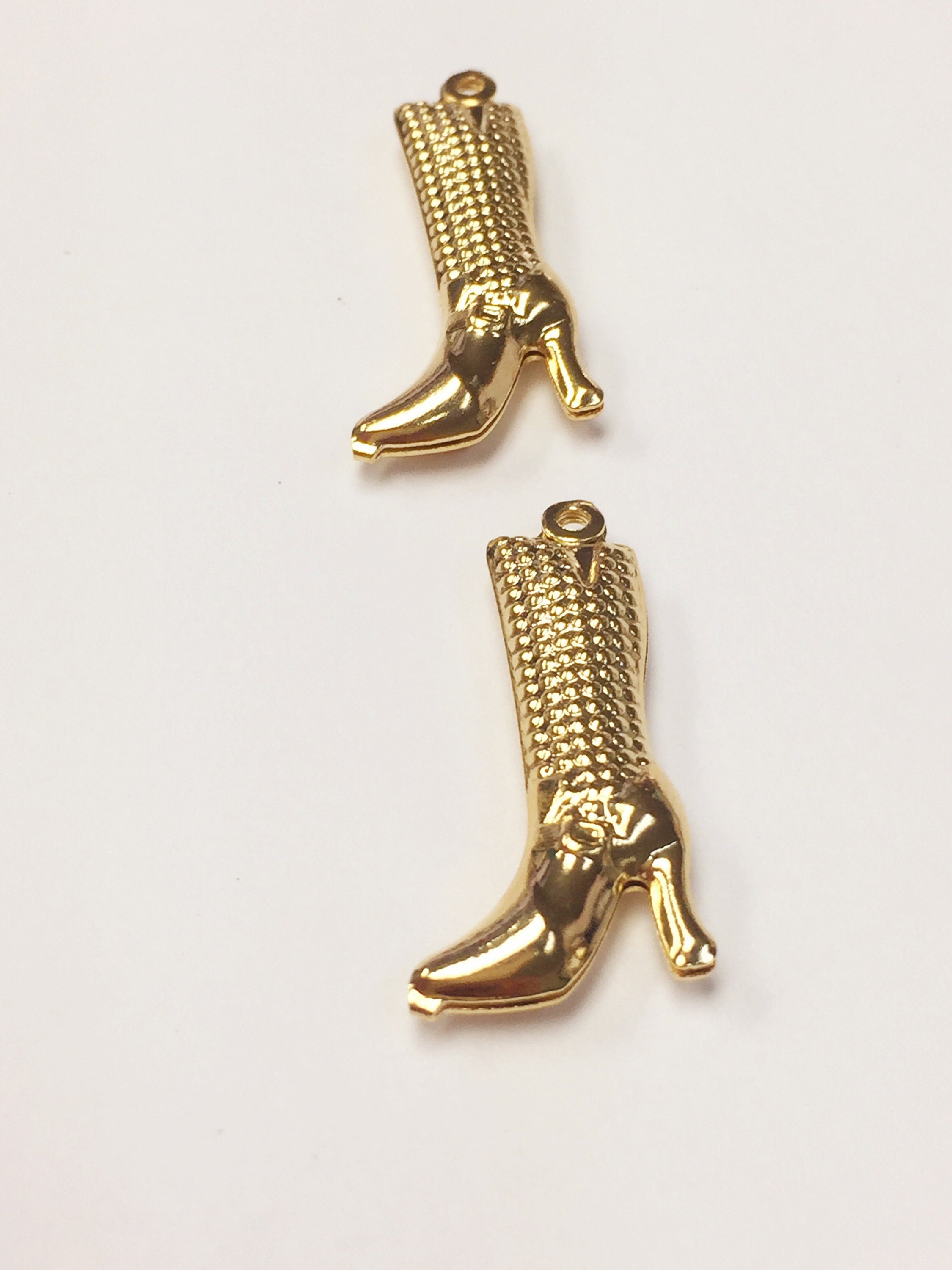 Boot Charm, Gold Filled Charms, Boot Jewelry, Cowboy Boot Charm, Charm ...