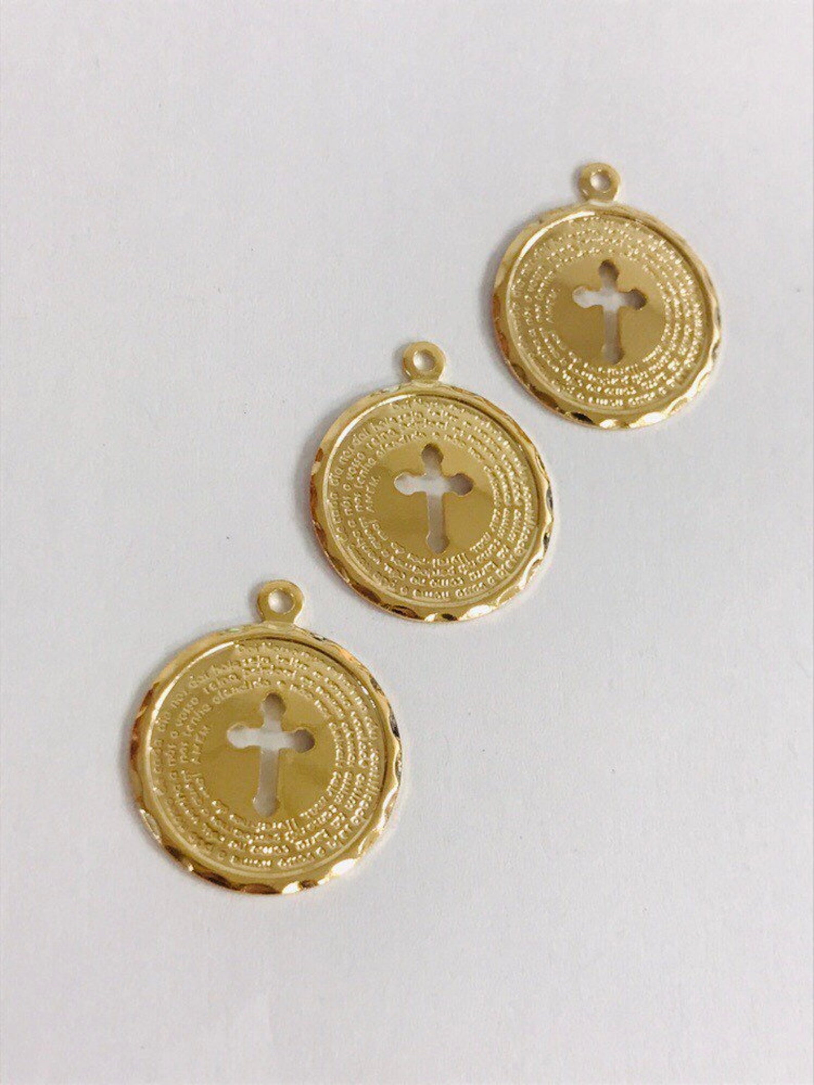 18K Gold Filled Ten Commandments Charm,religious Charms for Jewelry ...