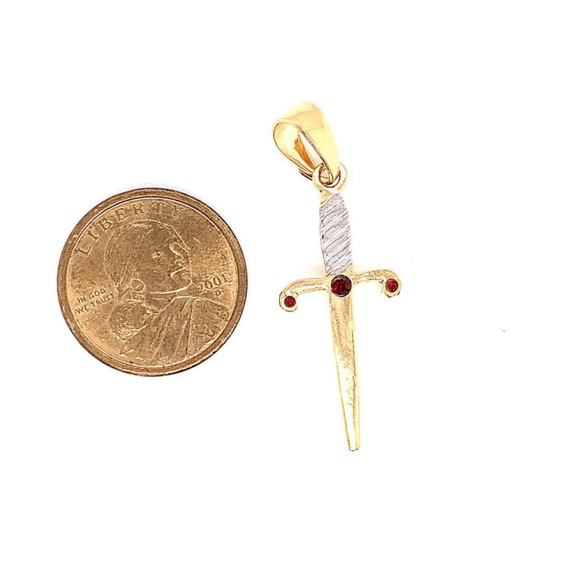 Large Gold Sword Pendant for Necklace,gold Filled Mens Knife Sword ...