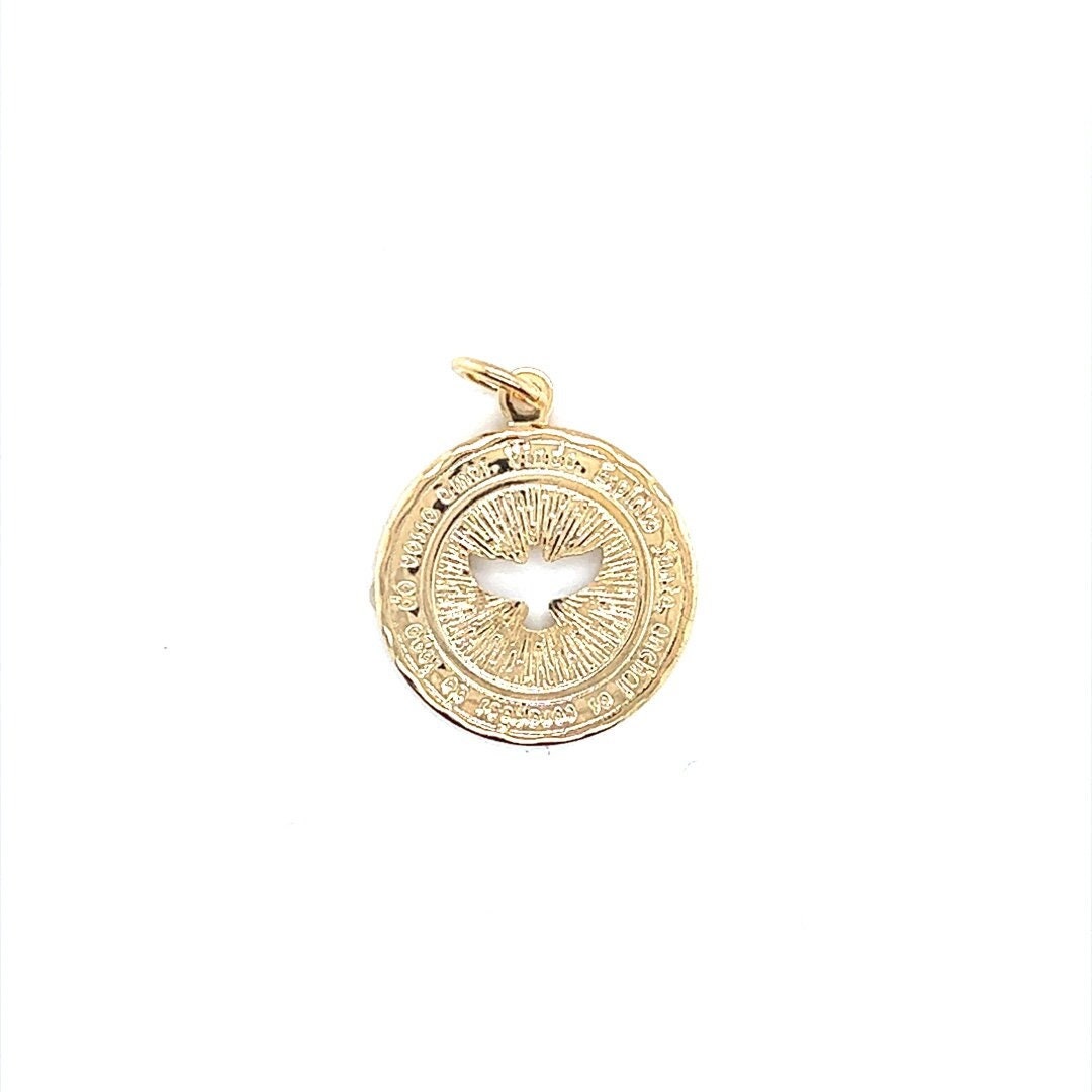 18K Gold Filled Holy Spirit Charm,holy Spirit Pendant,religious Medal ...