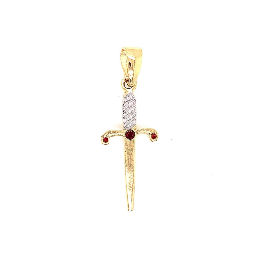 Large Gold Sword Pendant for Necklace,gold Filled Mens Knife Sword ...