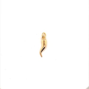 18K GF Italian Cornicello Charm, Italian Pepper Pendant, Italian Amulet ...