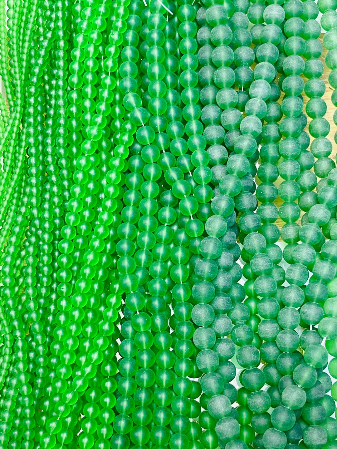 Matte Green Beads,frosted Green Round Beads,bright 6mm Green Beads ...