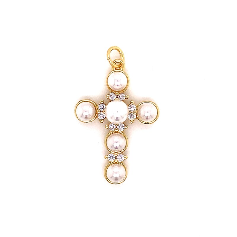 Pearl Cross Necklace - Etsy