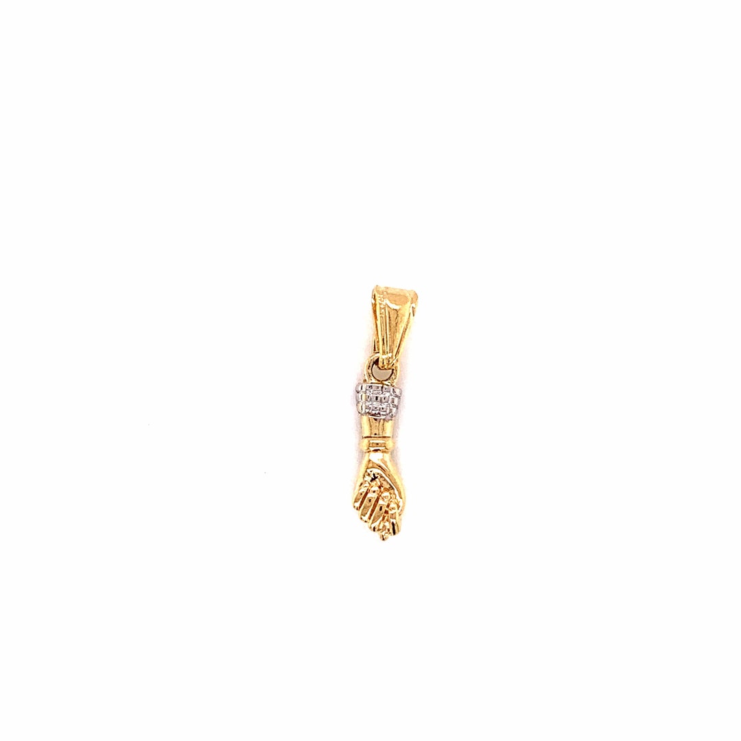 Gold Filled Figa Hand Charm,mano Fico Italian Amulet Charm,fist Pump ...