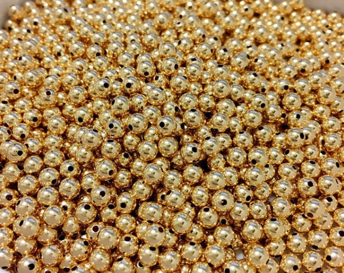 14K Gold Filled Non Tarnish GUARANTEE Beads,100 High Quality Gold ...
