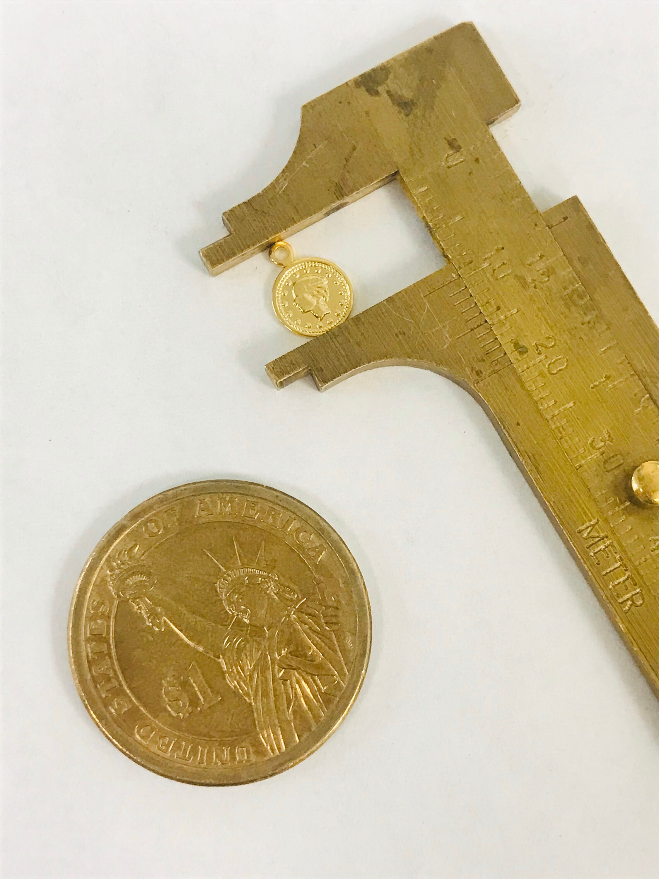 Gold Filled Coin Charm,gold Coin Medal,gold Filled Charms,bulk Charms ...