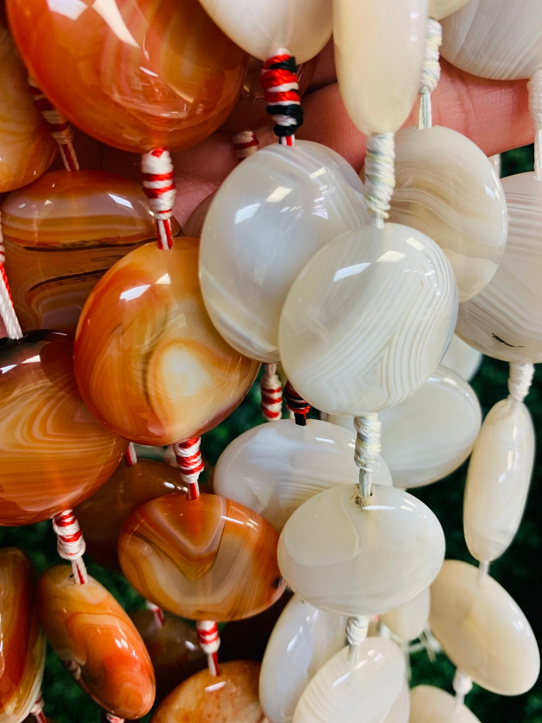 30mm Large Coin Agate Beads,10 Large Coin Beads,agate Coin Beads ...