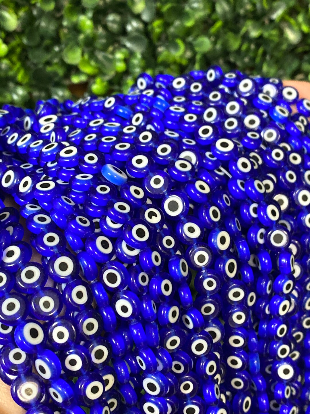 Evil Eye Flat Beads,blue Evil Eye Beads,lucky Eye Beads,round Lucky Eye ...