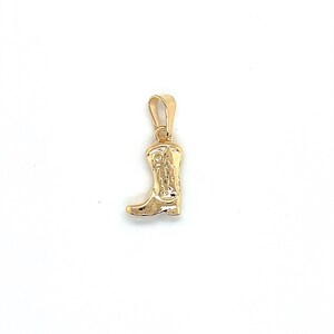 18K Cowboy Boot Pendant, Rodeo Charm, Western Charms, Gold Filled ...